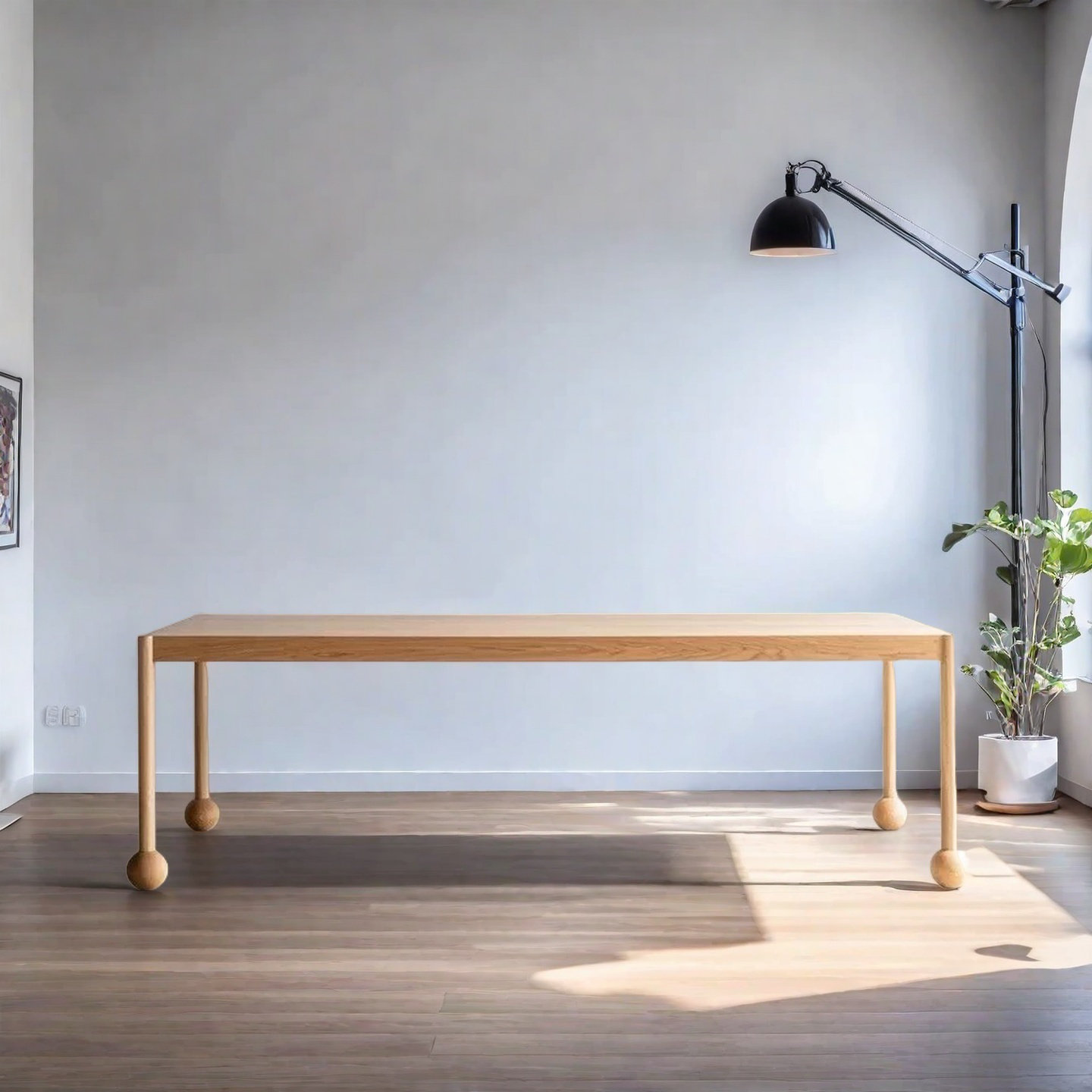 Charlton Home® Nordic Style Ash Wood Dining Table. | Wayfair