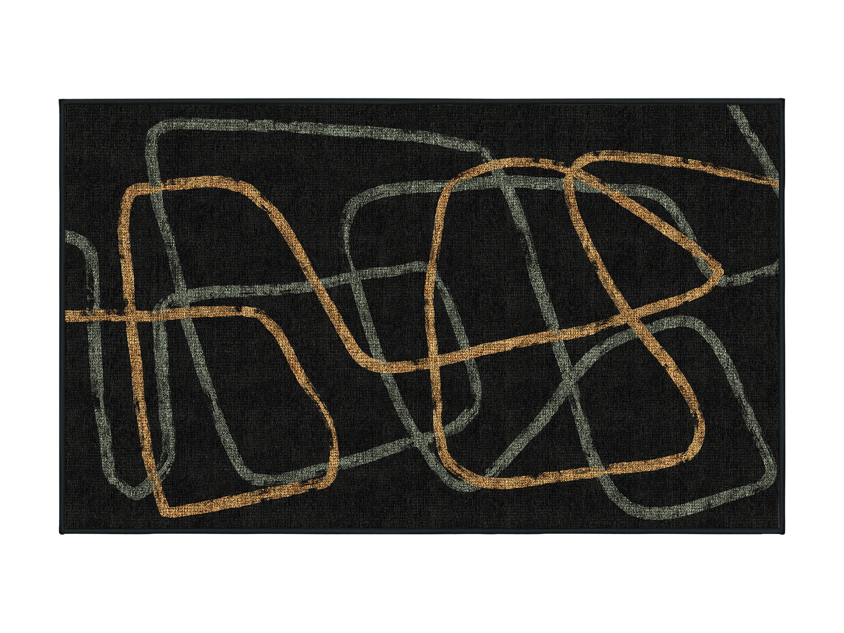 Hokku Designs Marba Abstract Machine Made Hand Loomed Chnille/Polyester ...