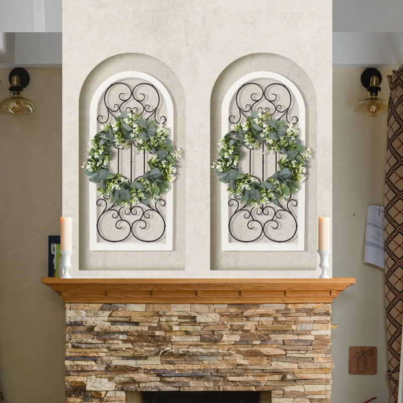 Winston Porter Arch Wall Decor with Metal Scrollwork | Wayfair
