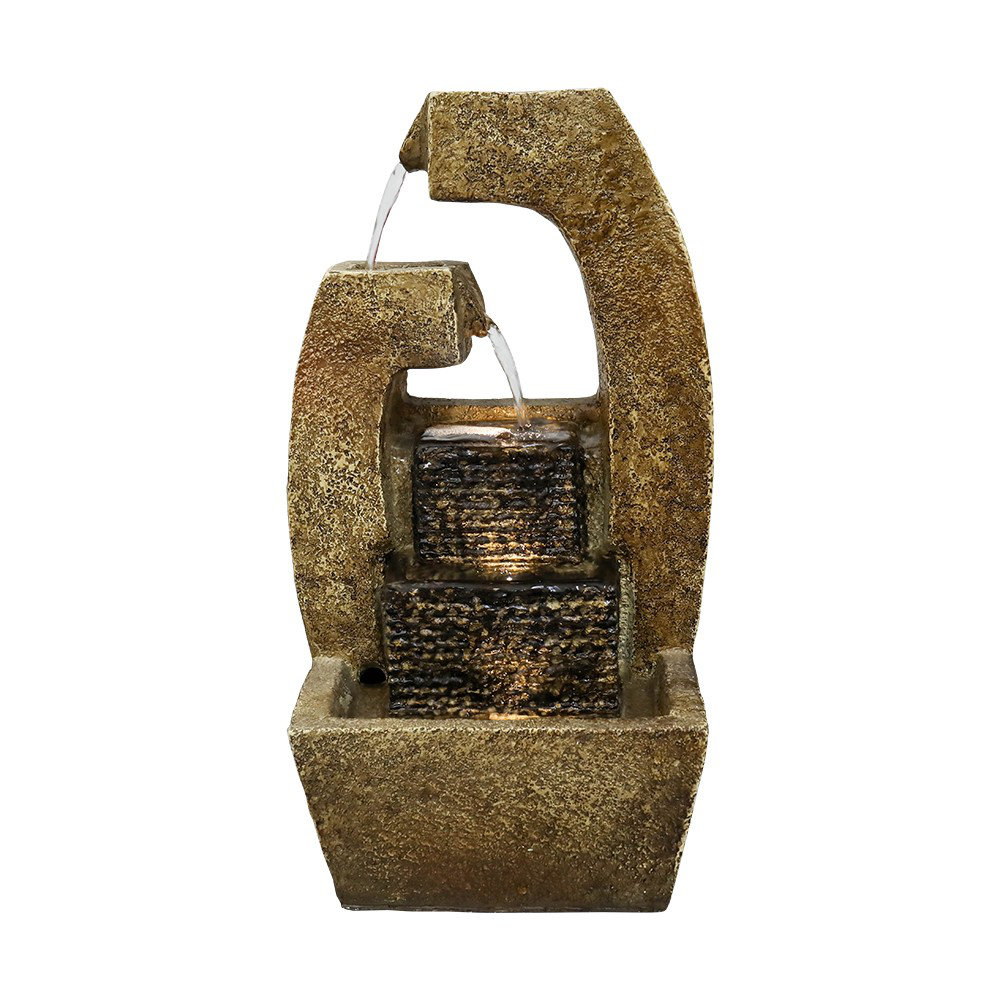 Millwood Pines Modern Tabletop Fountain Leisure Waterfall Fountain with ...