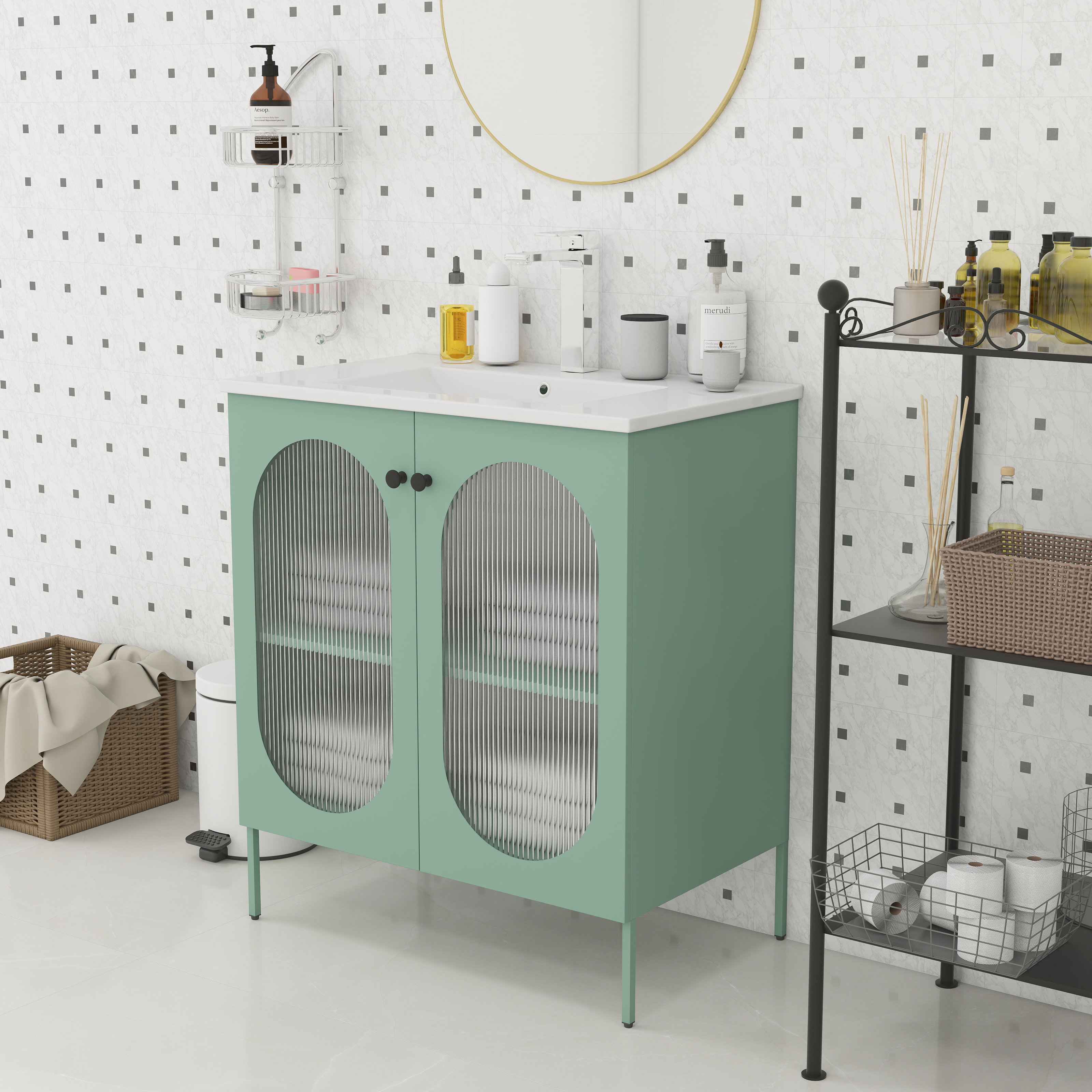Wrought Studio™ Simple Bathroom Vanity Sets | Wayfair