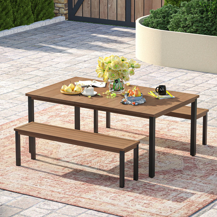 Latitude Run® Razija 4 - Person Rectangular Outdoor Dining Set | Wayfair