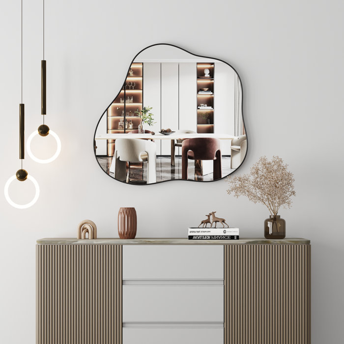 Ivy Bronx Jhanel Cloud-Shaped Metal Accent Wall Mirror & Reviews | Wayfair
