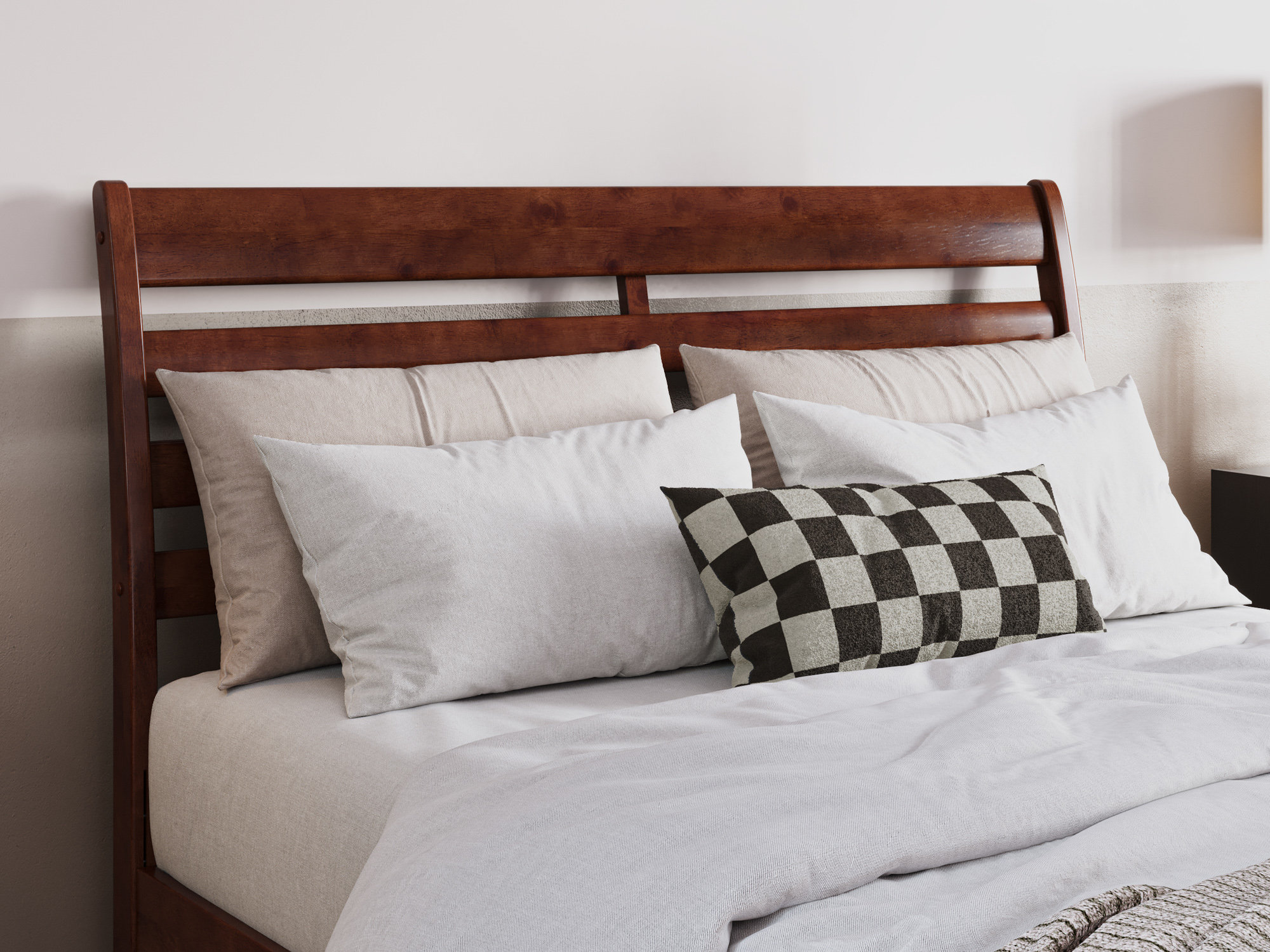 Lark Manor Ashmun Solid Wood Sleigh Slat Panel Headboard & Reviews ...