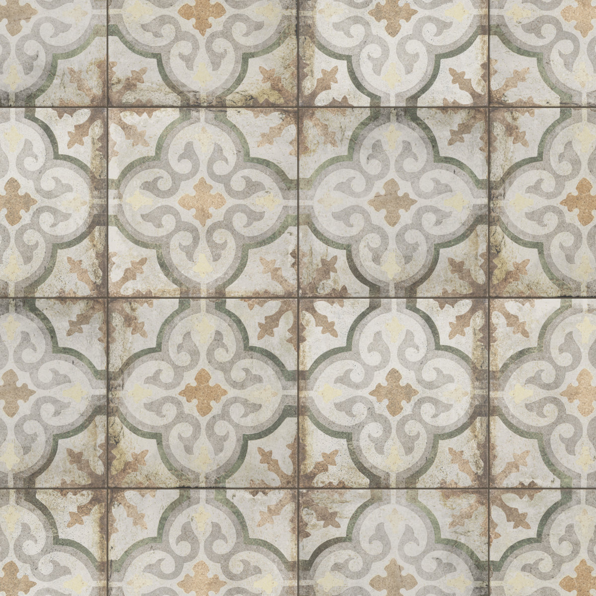 Merola Tile DAnticatto Decor Palazzo 9" x 9" Porcelain Wall & Floor ...