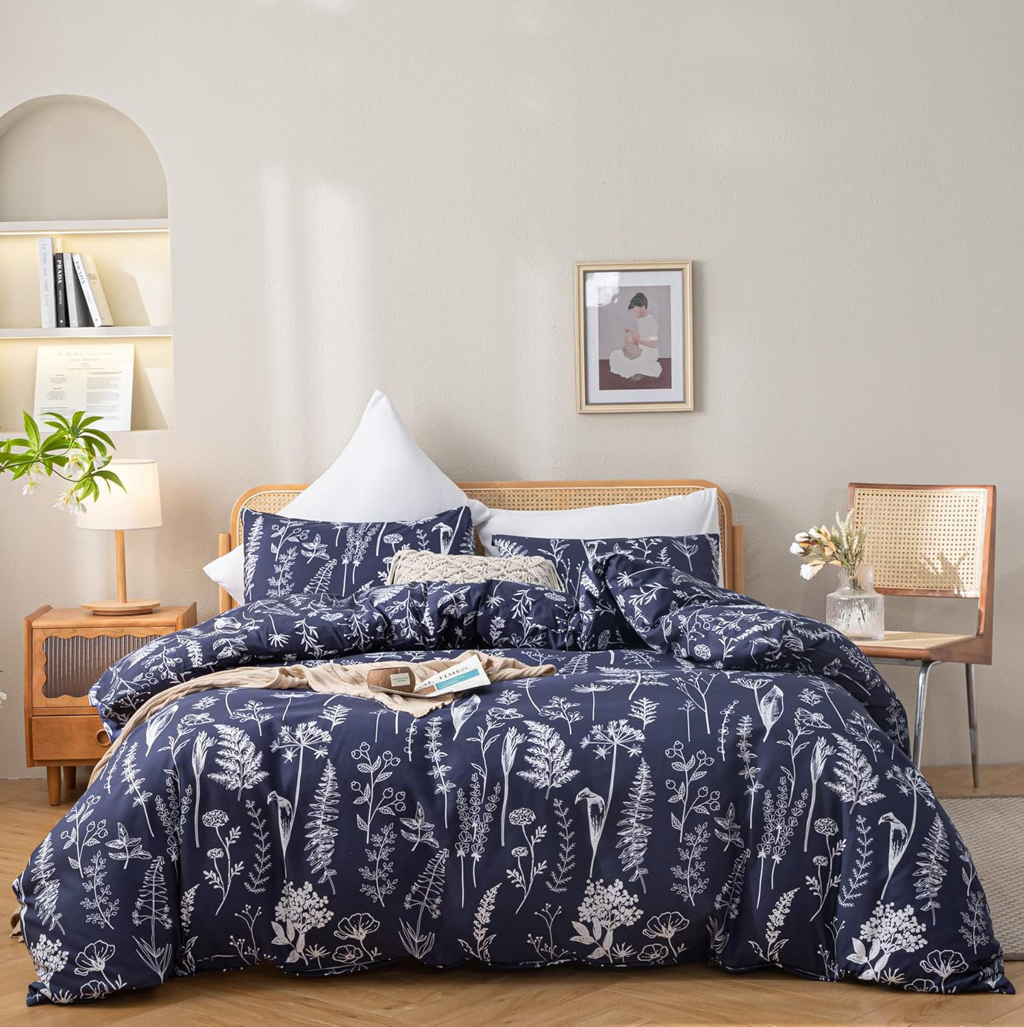 Unkoma Floral Comforters Queen Size, Bedding Comforter Sets, 3 Pieces ...