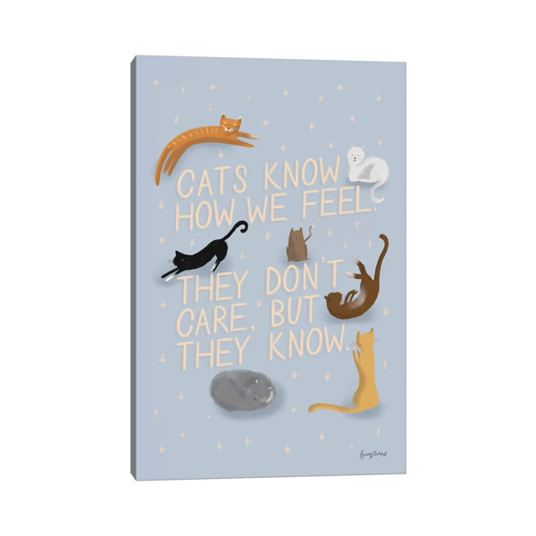 Maturi Ode to Cats by Becky Thorns - Wrapped Canvas Typography ...
