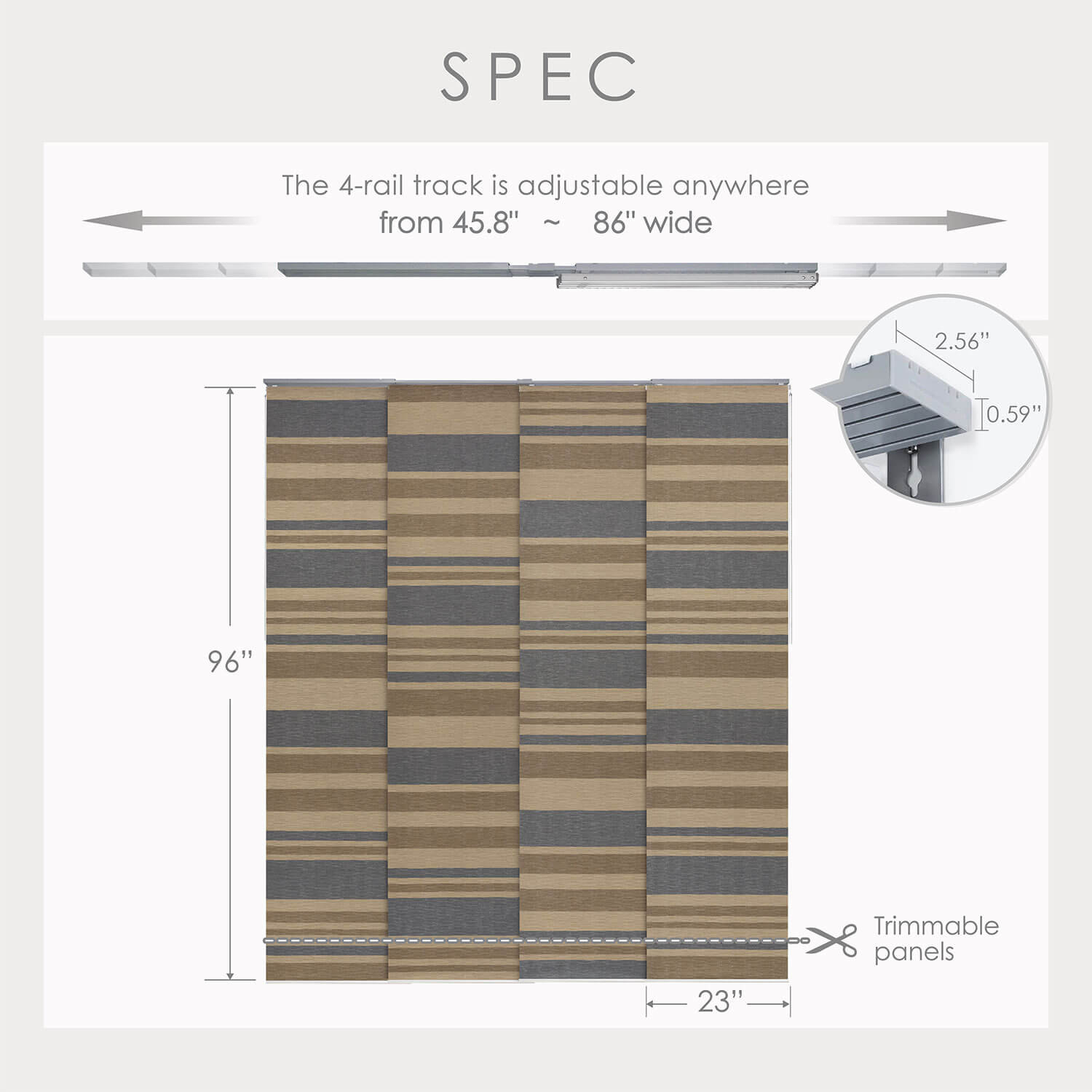 Symple Stuff Sharmaine Semi-Sheer Vertical Blind | Wayfair