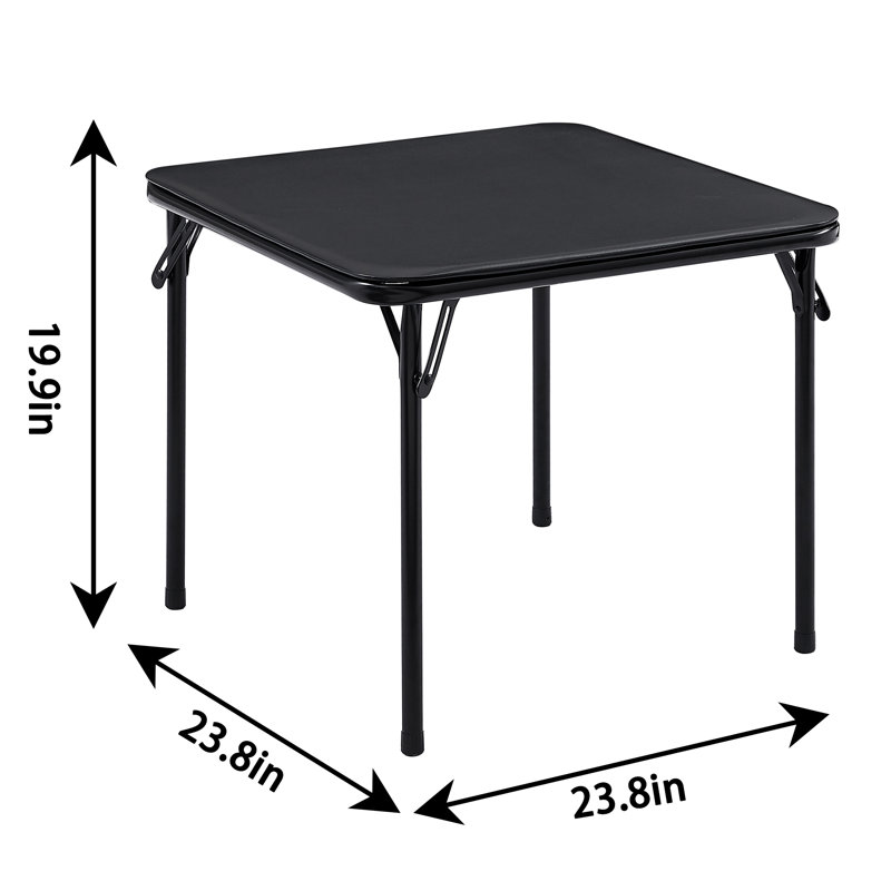 Vecelo 34" Folding Square Table Portable Plastic Dining Card Table For ...