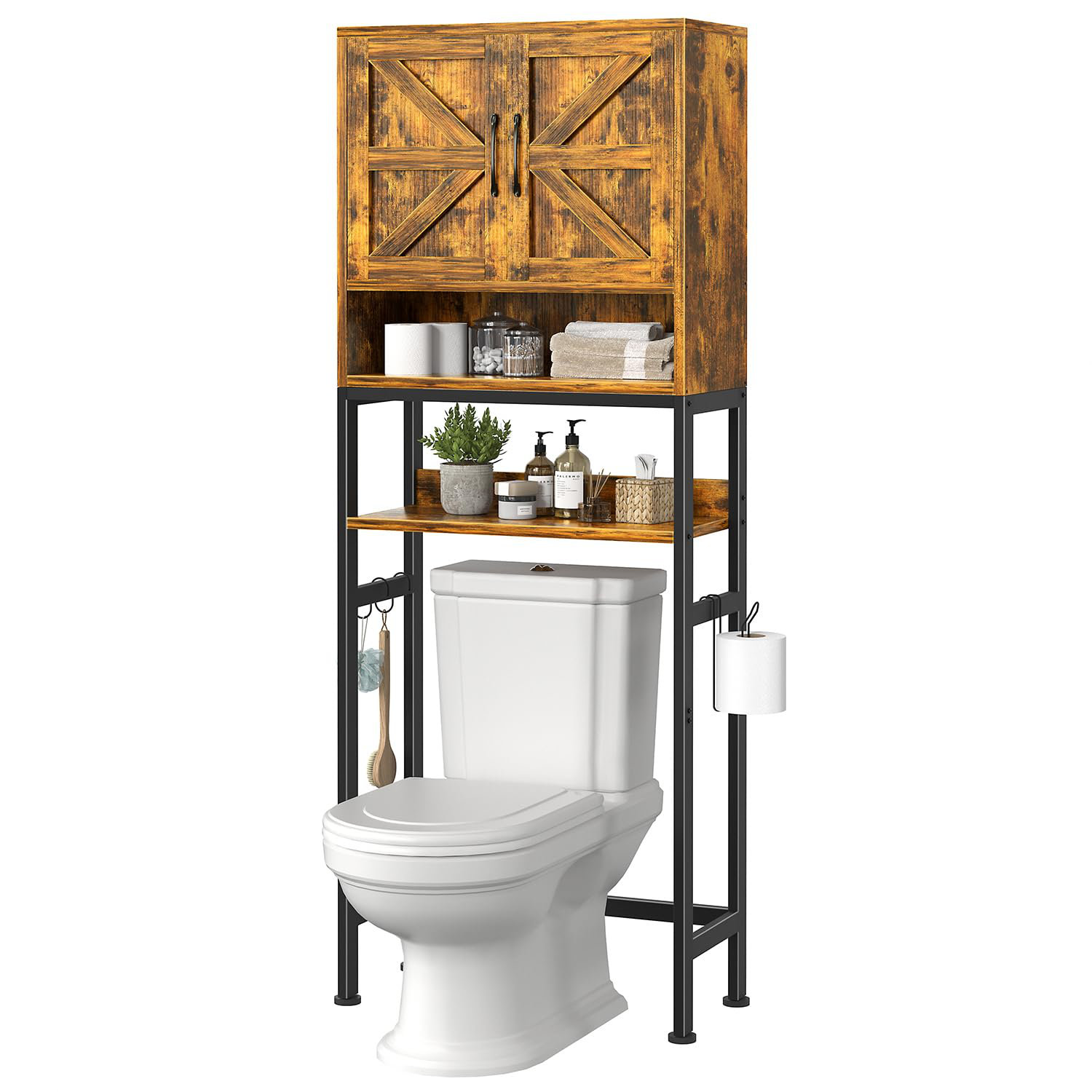 Winston Porter Caton - Farmhouse Bathroom Shelves With Doors ...
