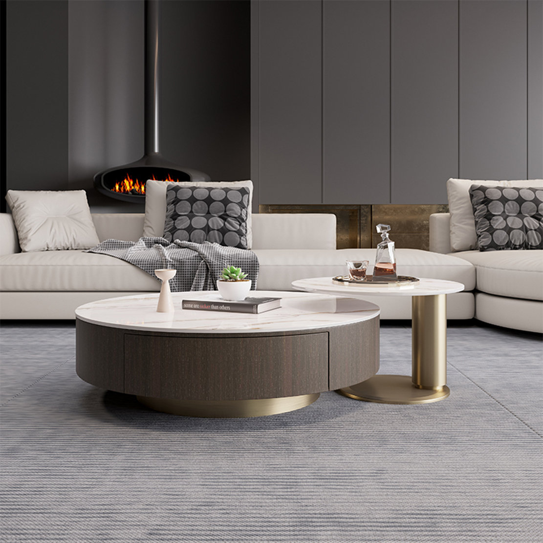Trentastic Trails Light luxury modern round rock table - Wayfair Canada