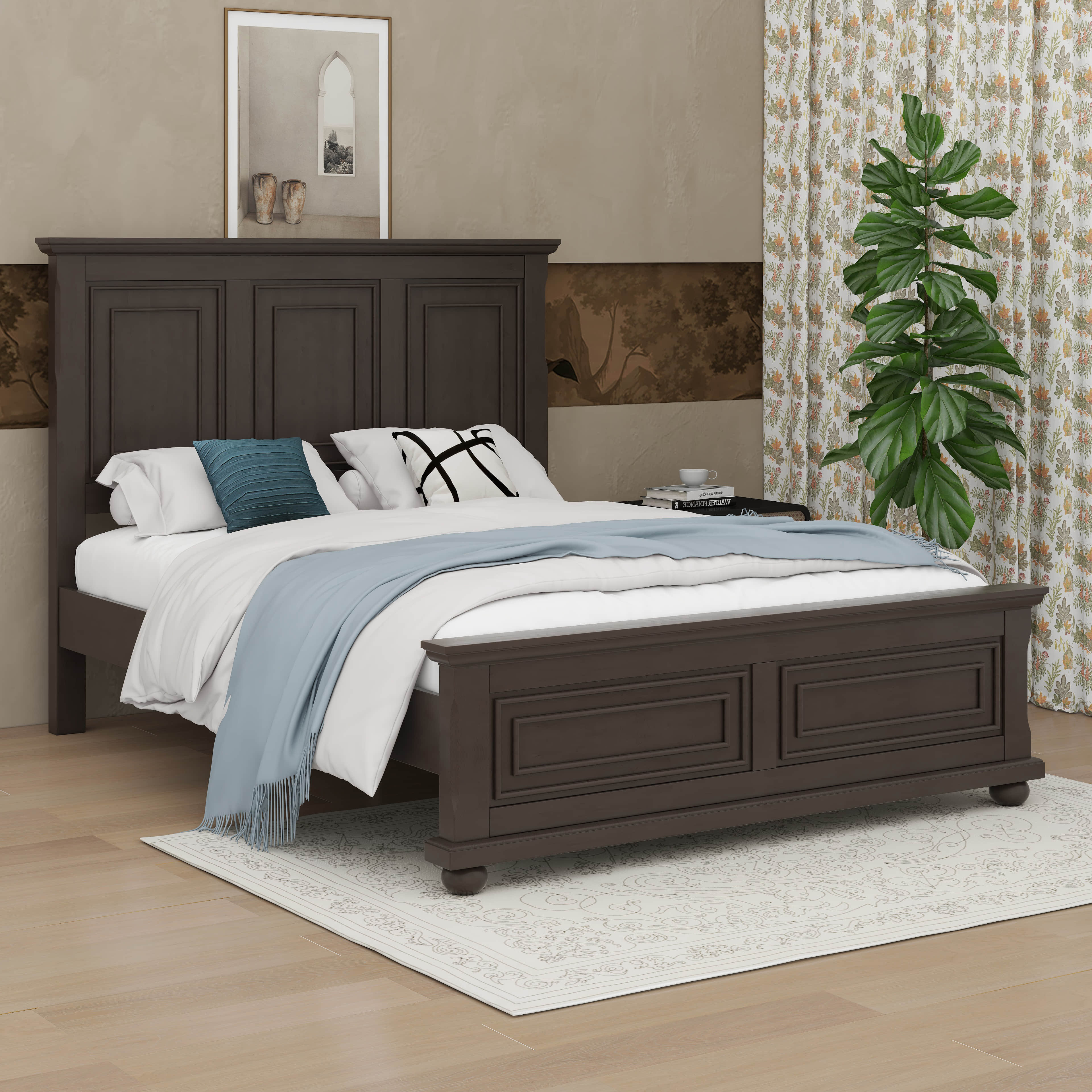 Alcott Hill® Platform Bed With Tall Headboard & Footboard | Wayfair