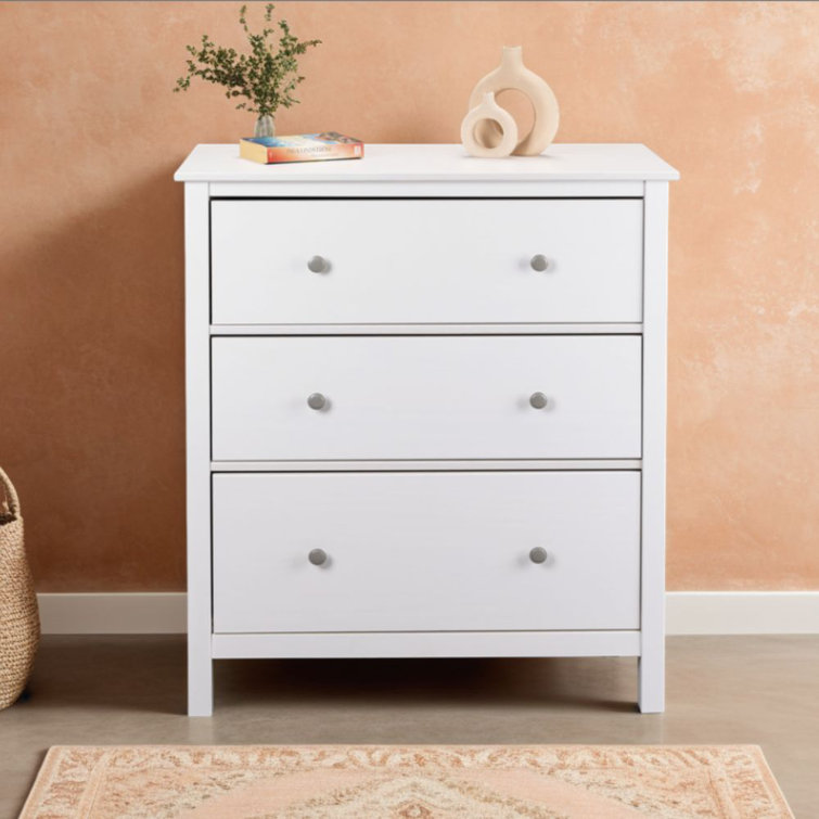Lark Manor Cintron Solid Wood 85cm W 3 - Drawer Chest of Drawers ...