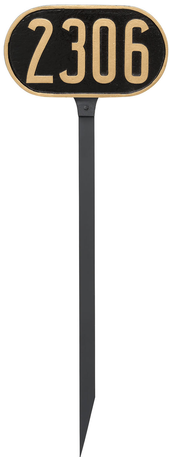 Montague Metal Products Inc. Oblong 1-Line Lawn Address Sign | Wayfair