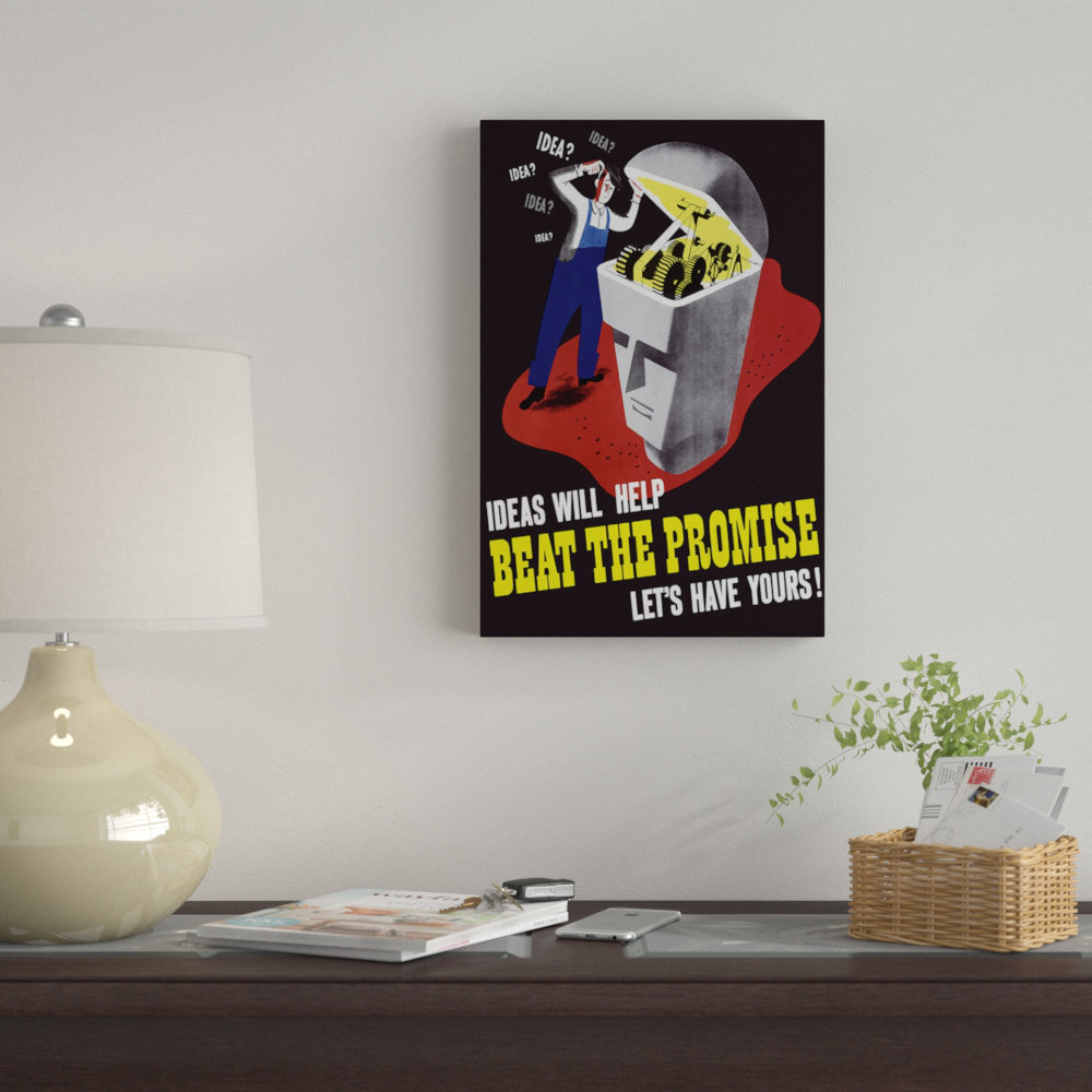 East Urban Home 'WWII Poster of a Man Inspecting the Inner Workings of ...