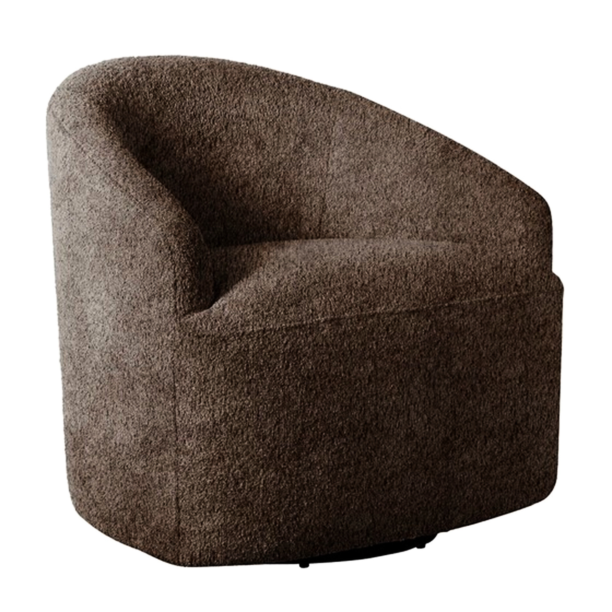 Hokku Designs Chocolate Upholstered Swivel Chair, Ergonomic Seating ...