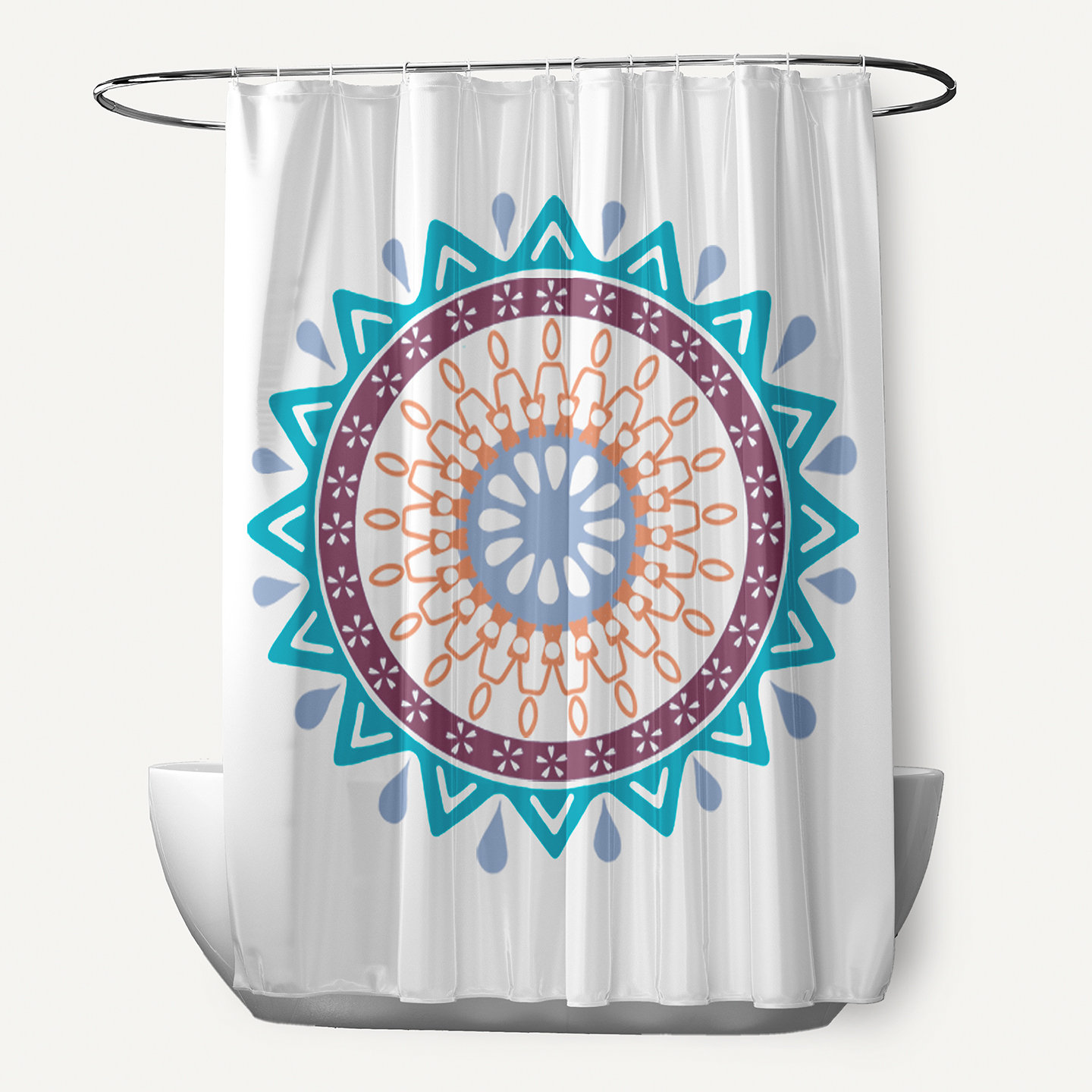Dakota Fields Araiza Geometric Print Single Shower Curtain | Wayfair