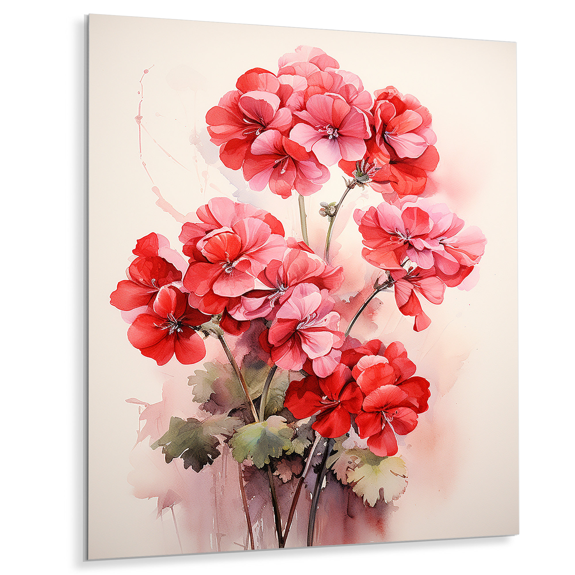 Red Barrel Studio Pink Geraniums Graceful I - Geraniums Metal Wall ...