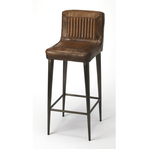Butler Maxwell Leather 32" Bar Stool & Reviews | Perigold