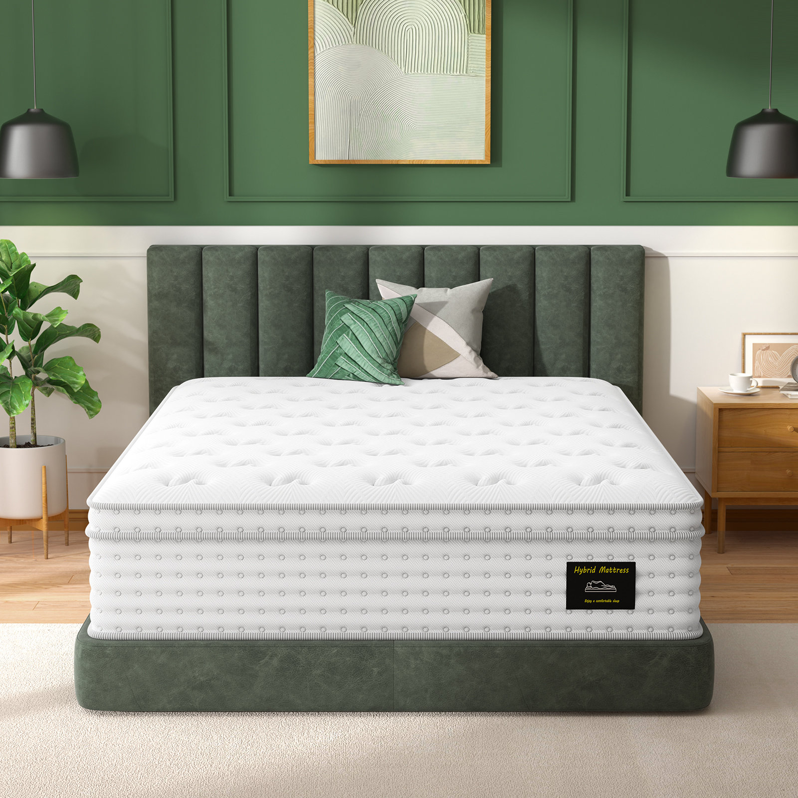 Alwyn Home 14" Medium Mattress,Hybrid Memory Foam Hotel Collection ...