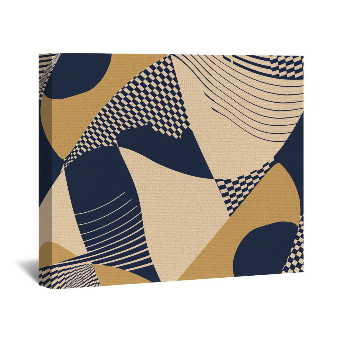 Ivy Bronx Futuristic Angles Canvas Wrap - Cool Pattern Wall Decor | Wayfair