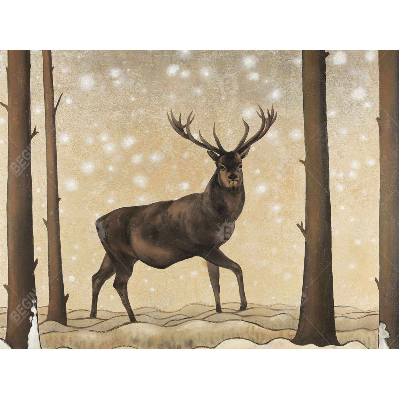 Begin Edition International Inc. Roe Deer in a Winter Landscape Blanket ...