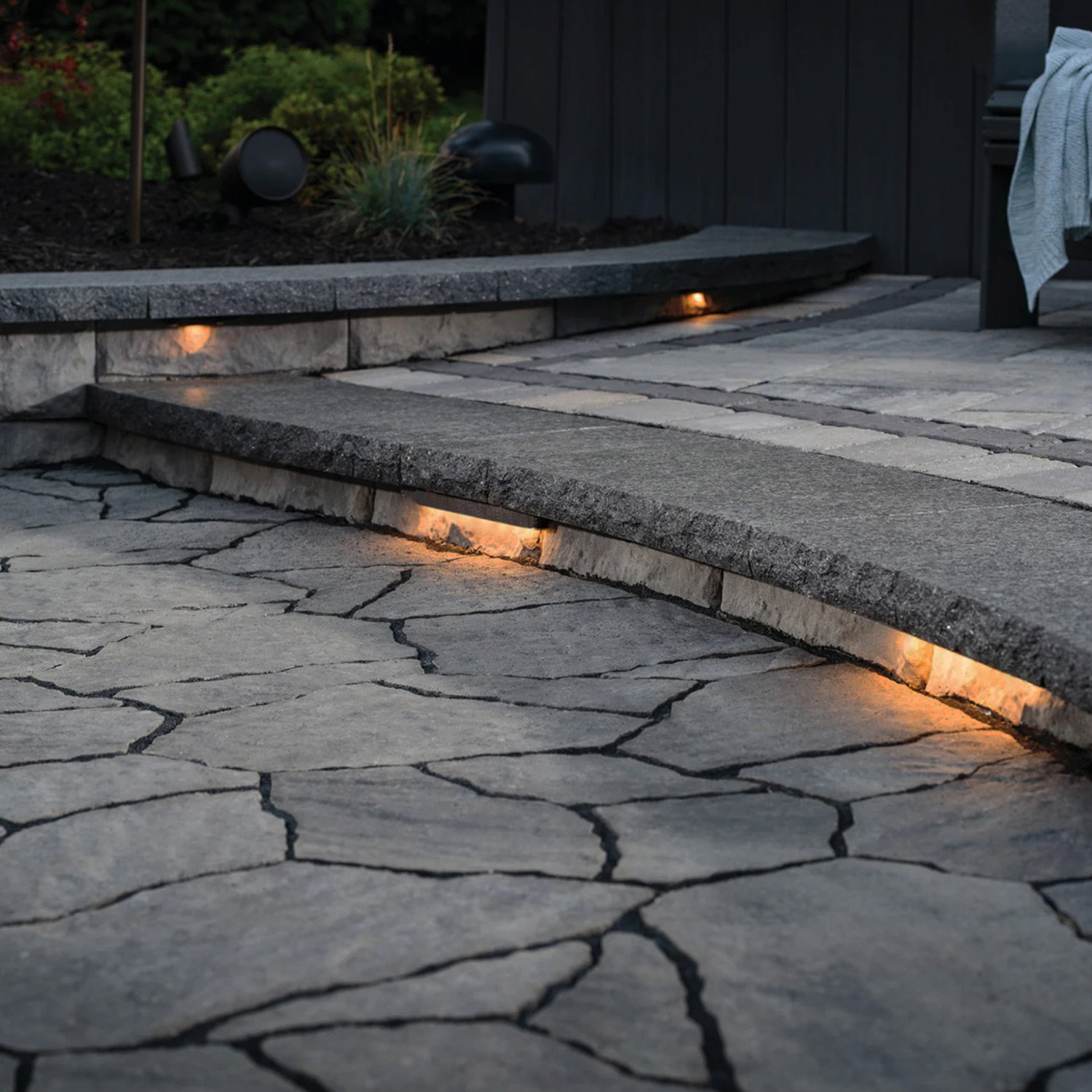 wohoda 7" Outdoor Hardscape Lighting Low Voltage Retaining Wall Lights ...