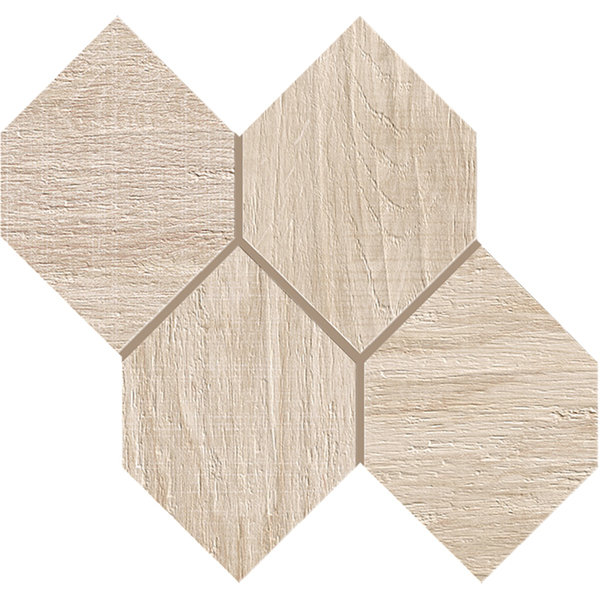 Mirrella Hexagon Mesh Mounted Mosaic Artwood Bone Porcelain Tiles | Wayfair