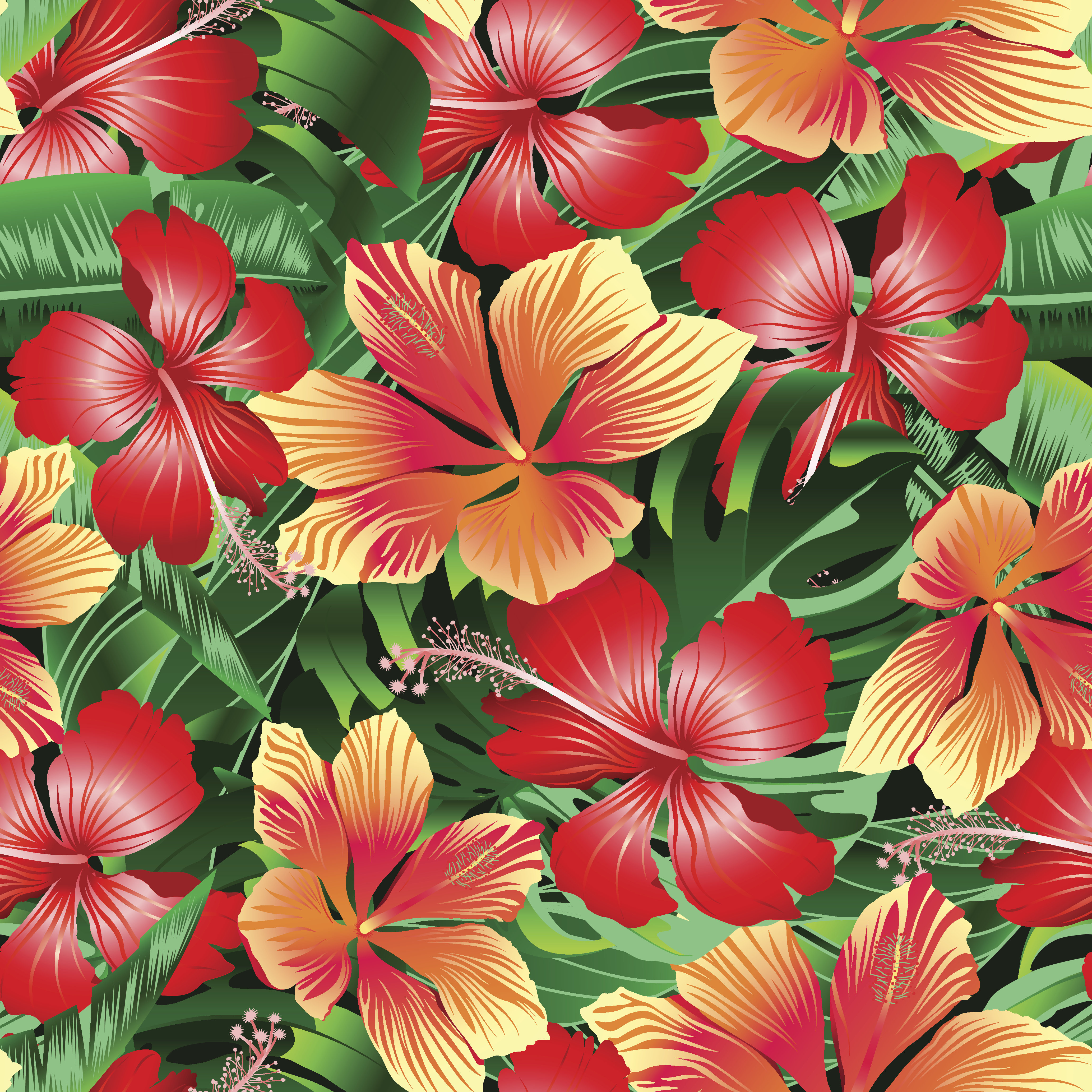 Bayou Breeze Carvelli Tropical Orange And Red On Canvas Graphic Art ...