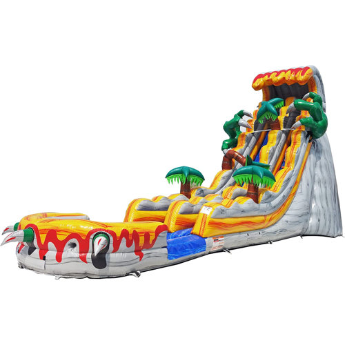 JumpOrange 25 FT T-Rex Commercial Grade Water Slide with Pool (with ...