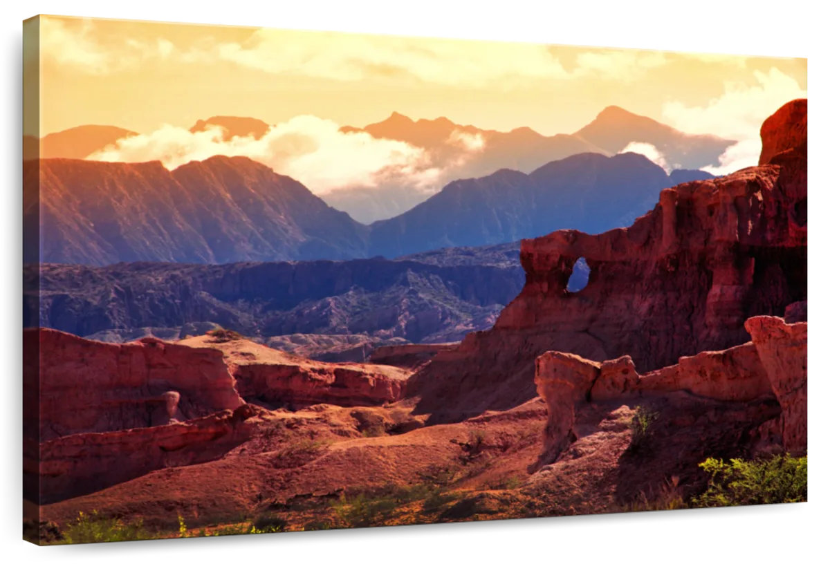 Union Rustic Red Mountain Scene | Wayfair