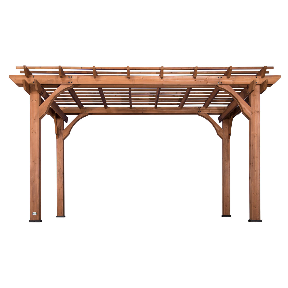 Backyard Discovery Beaumont 14' x 10' Cedar Wood Outdoor Patio Pergola ...