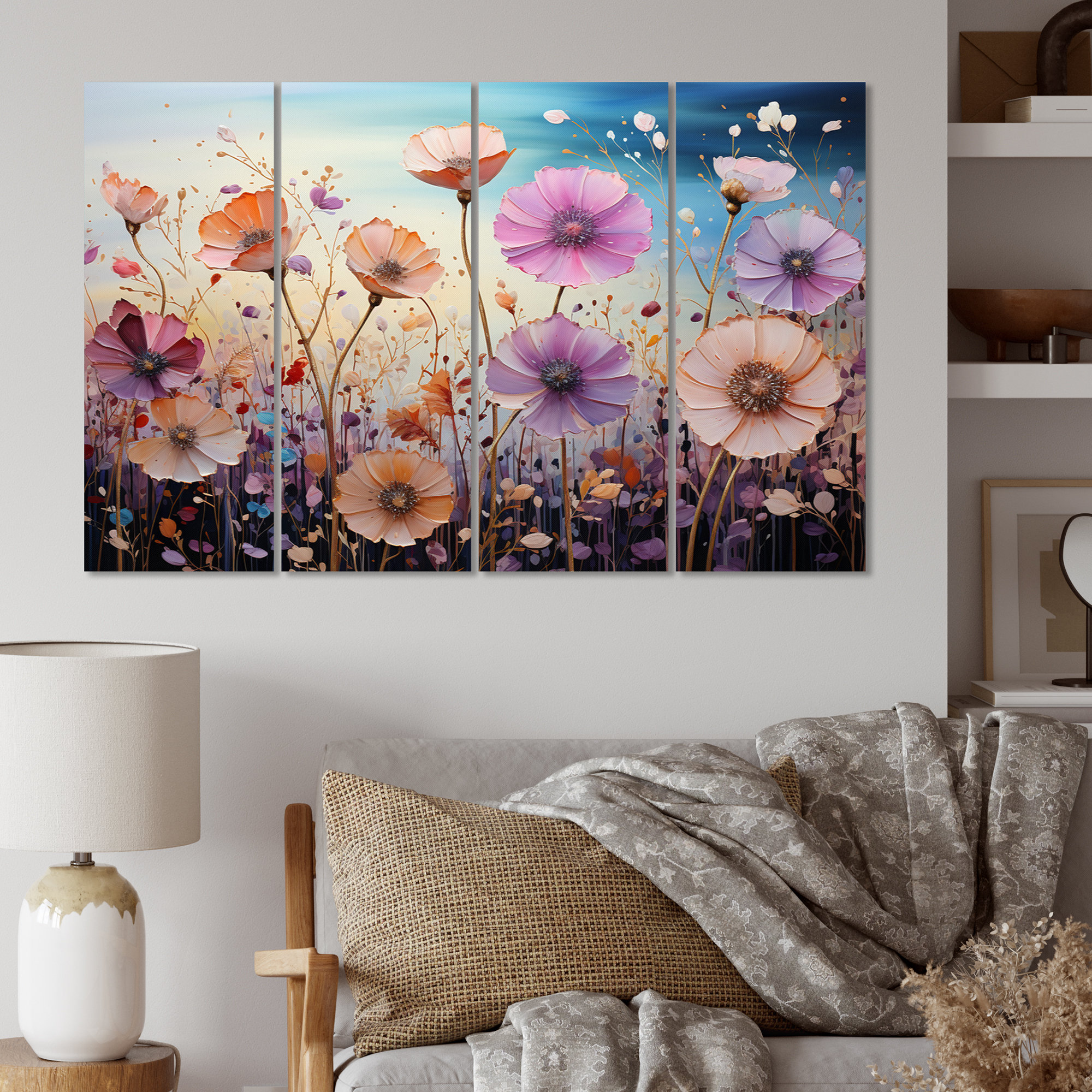 Winston Porter Meadow Melody III On Canvas 4 Pieces Print | Wayfair