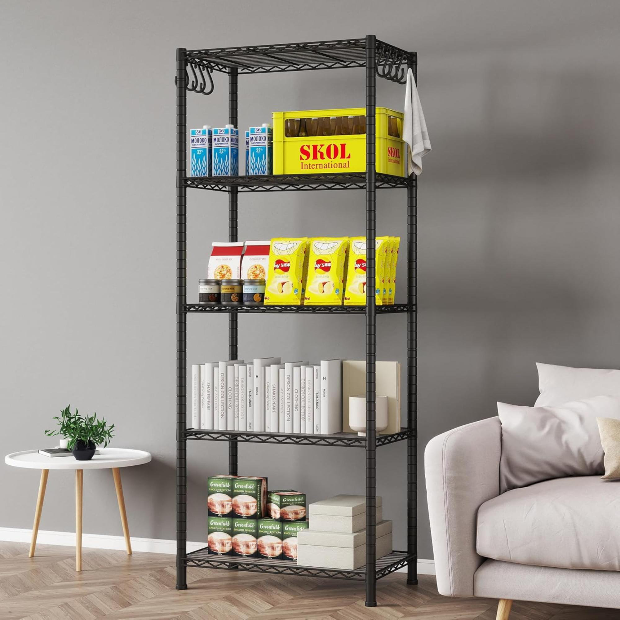 Rebrilliant 2-Pack 5-Shelf Shelving Unit With 5-Shelf Liners, NSF ...