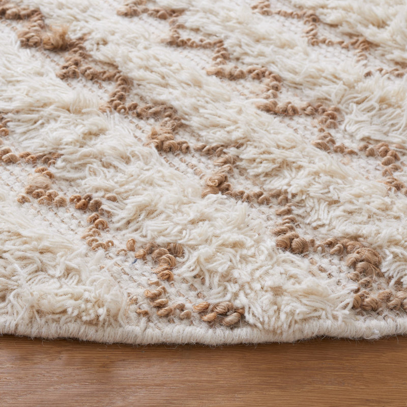 Steelside™ Kristina Handmade Flatweave Wool Ivory/Brown Rug & Reviews ...