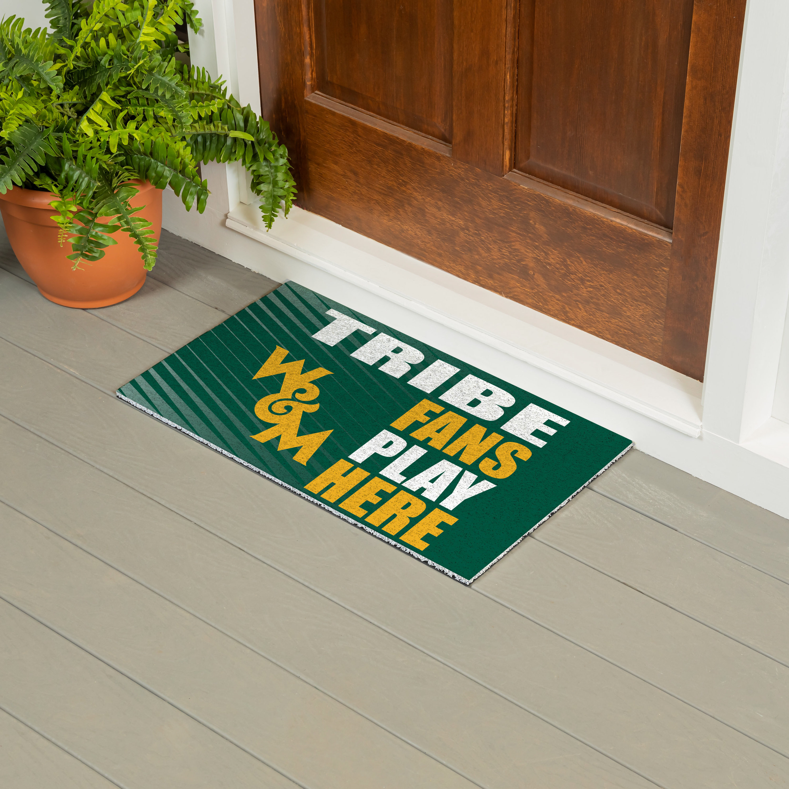 Arlmont & Co. William & Mary Fan PVC Mat, 28"x16" | Wayfair