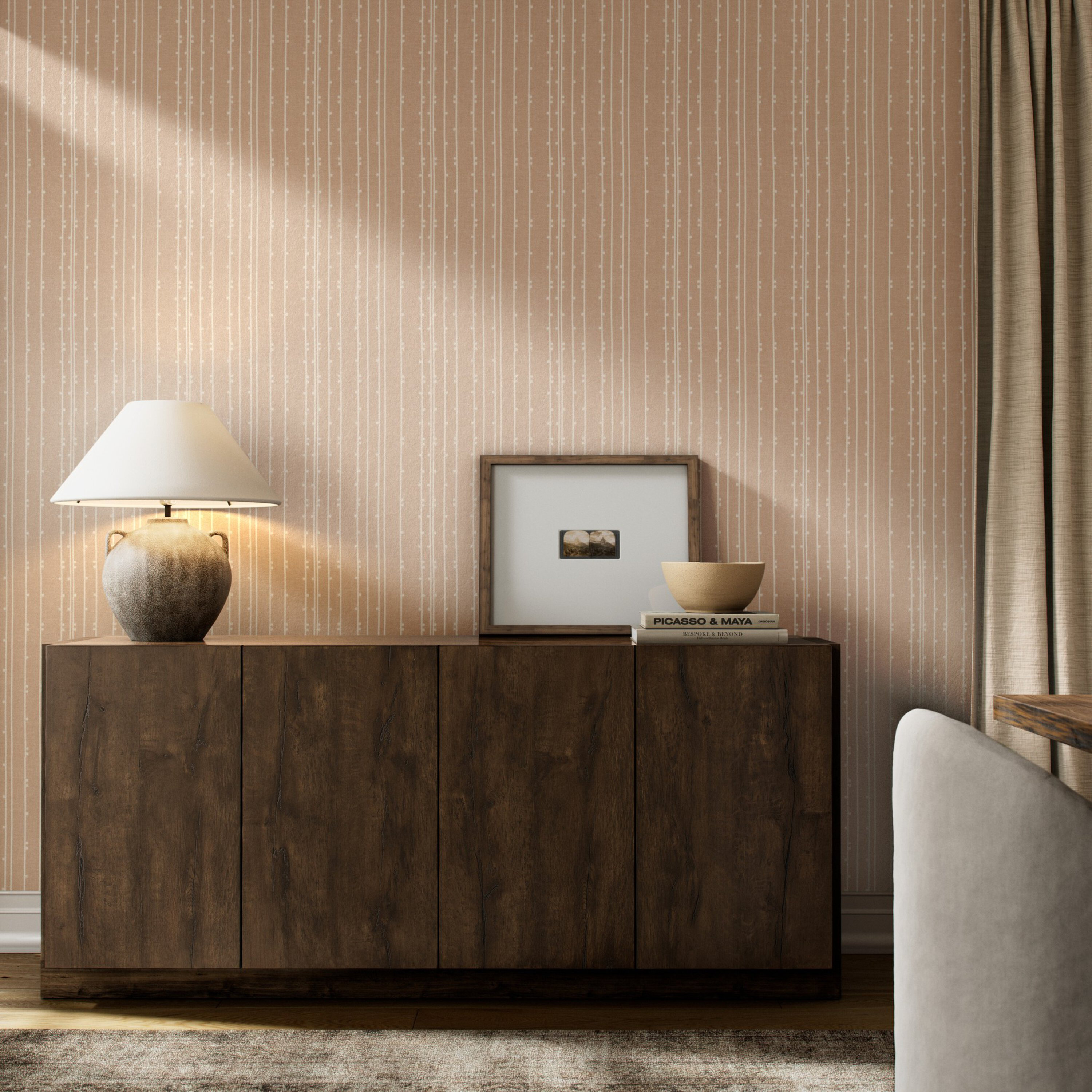 Four Hands Lin Tic Striped Terralon Wallpaper Roll by FH Art Studio ...