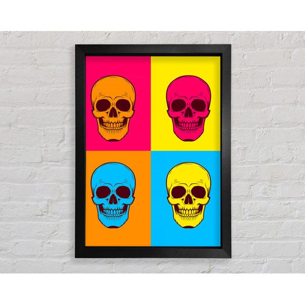 Happy Larry Funky Skulls Framed Print | Wayfair.co.uk