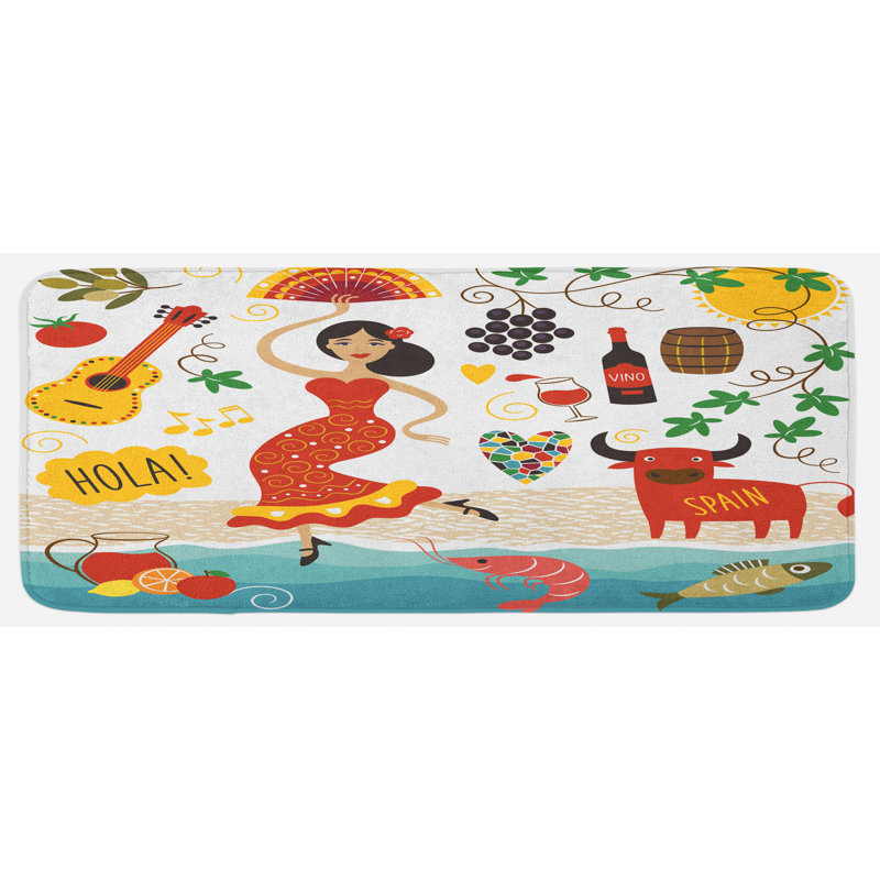 East Urban Home Spain Kitchen Mat | Wayfair