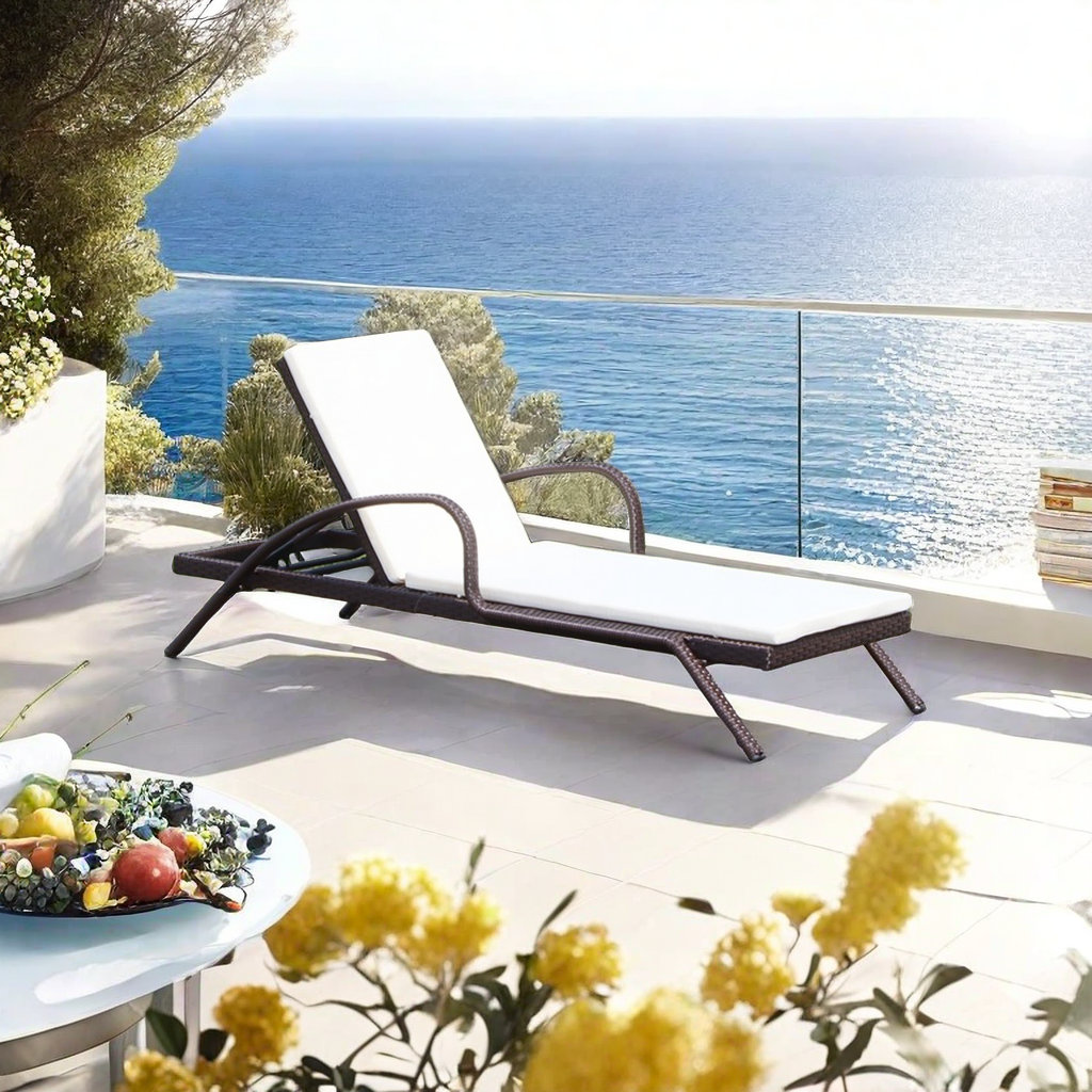 Elegance Furnishings Outdoor Reclinable Beach Lounger Chair | Wayfair