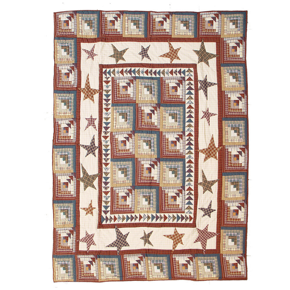 Patch Magic Evening Star Geese Flock Quilt, Real Patchwork, Piecing Of ...