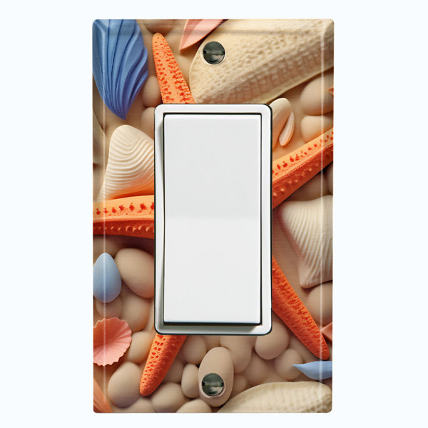 WorldAcc Ocean Orange Sea Shell Star Fish Nature Themed 1 - Gang Rocker ...