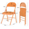 Inbox Zero 4 Pack Metal Folding Chairs With Padded Cushion And Back ...