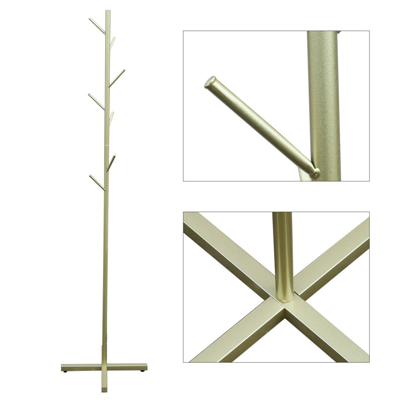 Rebrilliant Dianthe Modern Free-standing Metal Coat Rack W/7 hooks ...