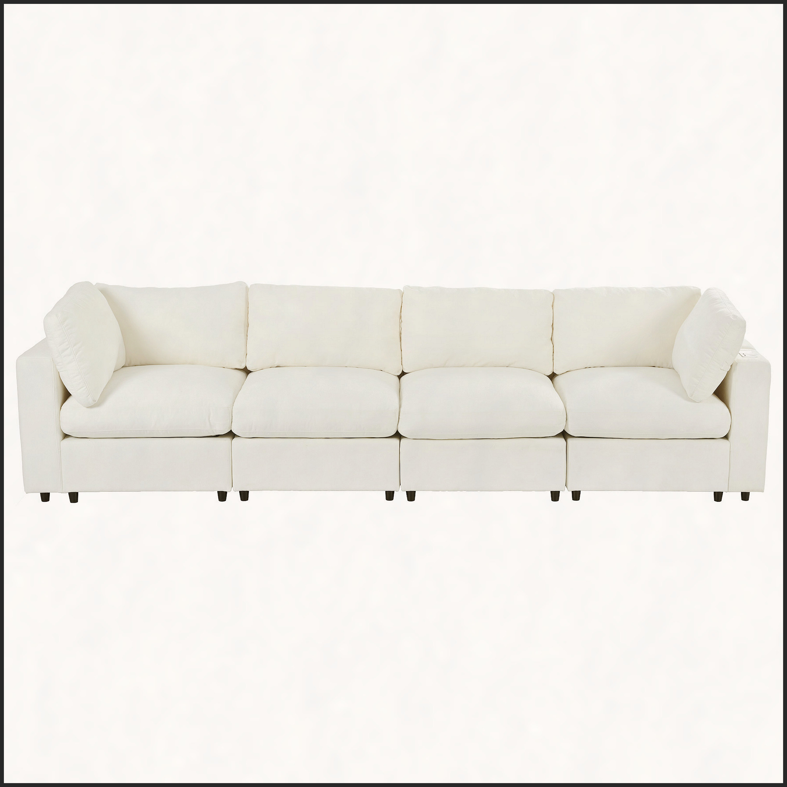 Latitude Run® U-Style 113 Inch Upholstered Modular Sofa with Storage ...