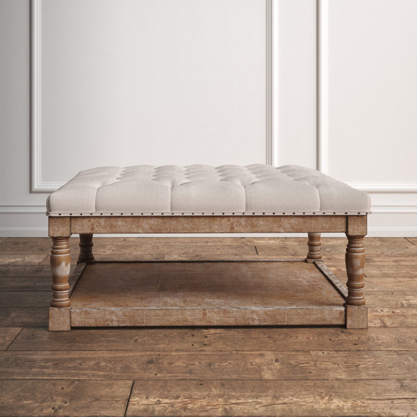 Ophelia & Co. Fontanet 34" Wide Tufted Square Cocktail Ottoman/Coffee ...