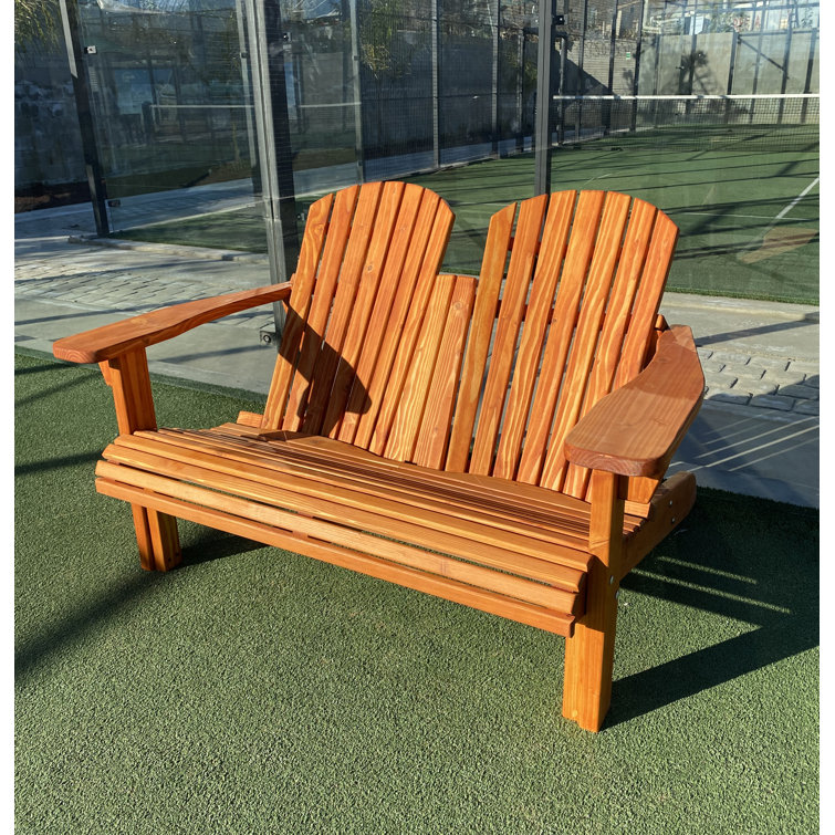 Rosecliff Heights Bethernny Outdoor Douglas Fir Loveseat Solid Wood ...