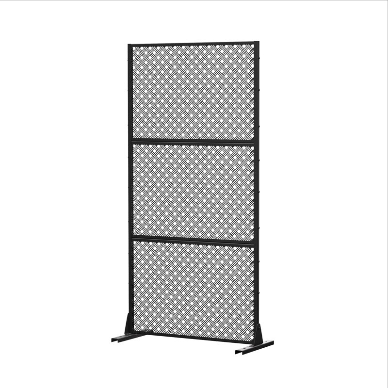 MAYEERTY Galvanized Sheet Metal Privacy Screen | Wayfair