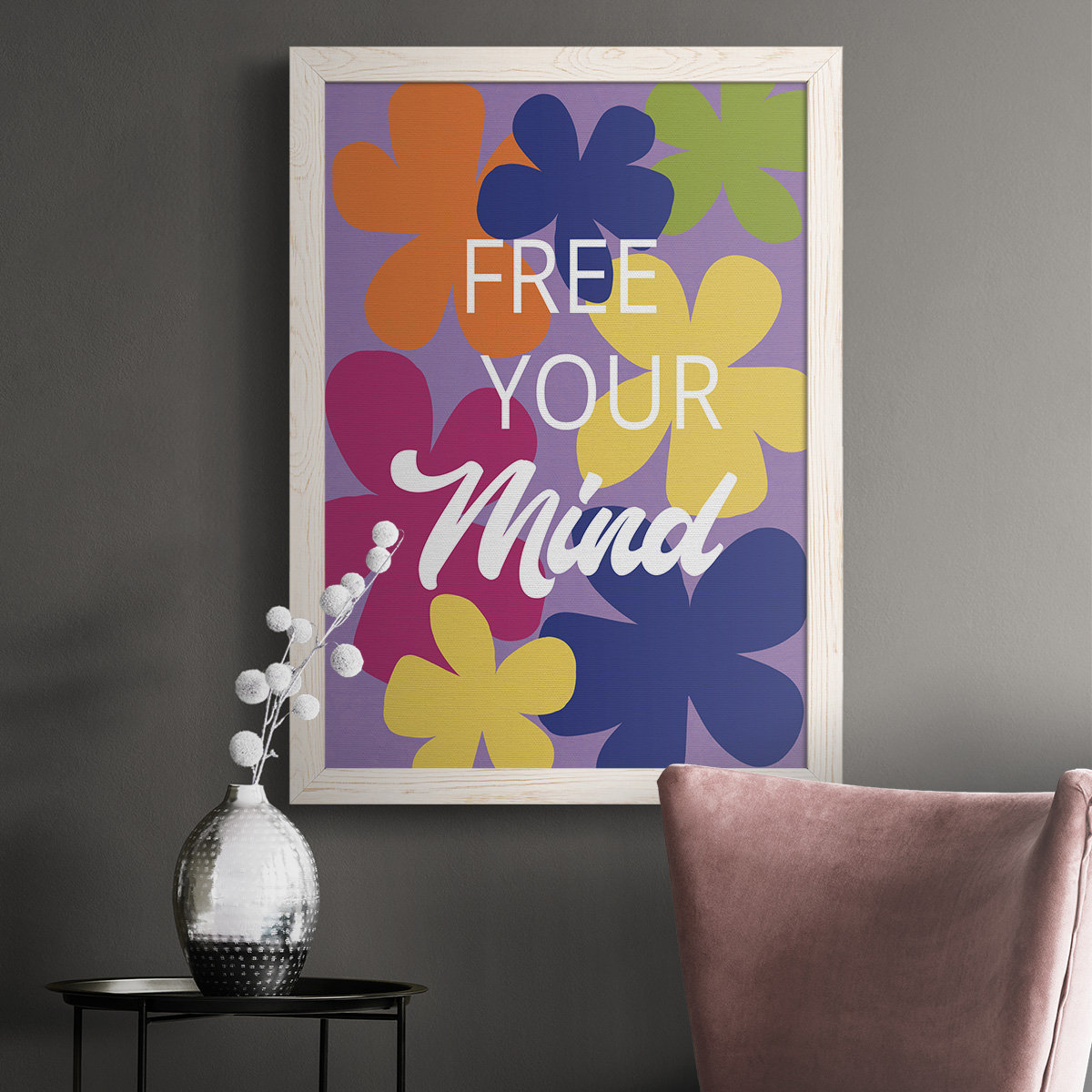 Trinx Free Your Mind Framed On Canvas Print | Wayfair