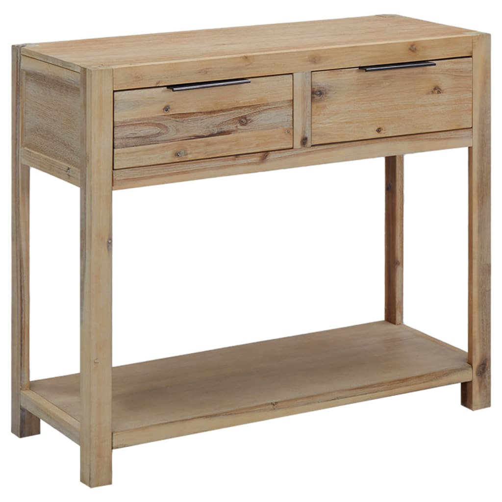 Millwood Pines Console Table 32.3"x13"x28.7" Solid Acacia Wood ...